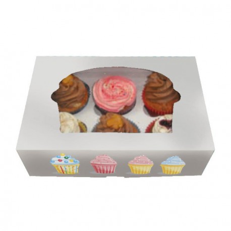 Boite 6 cup cake carton , boîtes carton alimentaire - FAVRY